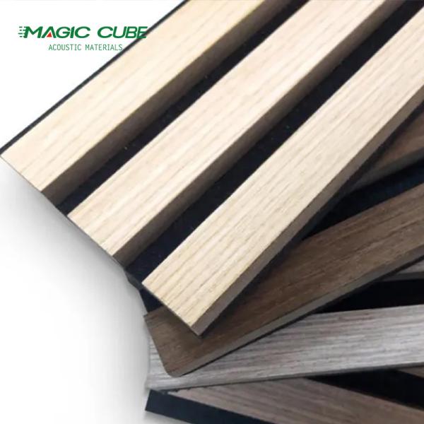 Quality Customized Edge to Edge 13mm Oak Veneer Wood Acoustic Insulation for Soundproofi for sale