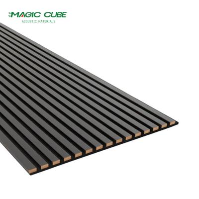 Waterproof Wood Slat Wall Panels Wooden Veneer Surface For Sound Absorption