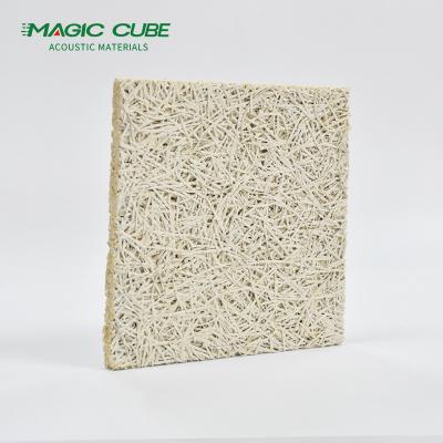 China Light Grey Painted Wood Wool Acoustic Panel For Decoration for sale