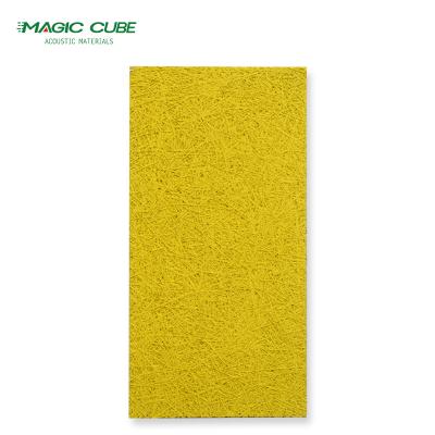 China Sound Absorption Building Materials Light Grey Painted Wood Wool Acoustic Panel For Gym for sale