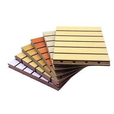 China China Wholesale Oem Grooved Modern Sound Proof Wall Natural Oak Wood Acoustic Panels For Auditorium for sale