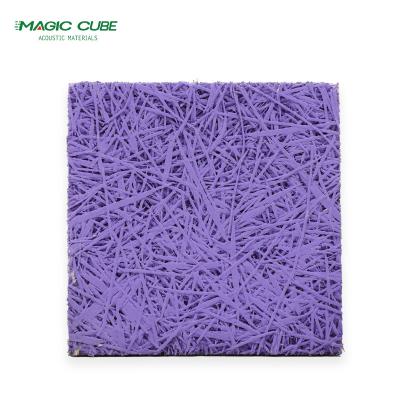 China Customized  Painting Fire-resistant  Fiber Cement Acoustic Wall Wood Wool Panel For Living Room Application for sale