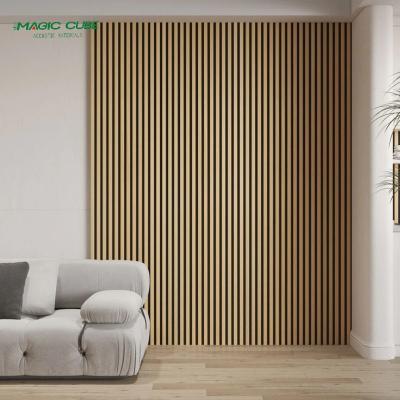 China Transform Your Space With Stylish Eco-Friendly Wood Slat Wall Panels for sale