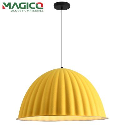 China Suspended LED Polyester Fiber Acoustic Interior Lighting Lampshade for Modern Office for sale