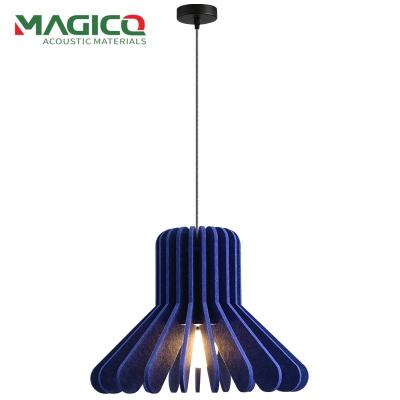 China New Sound Absorbing Felt Lampshade Three Layer Design Commercial Pendent Light PET Felt Lampshade for sale