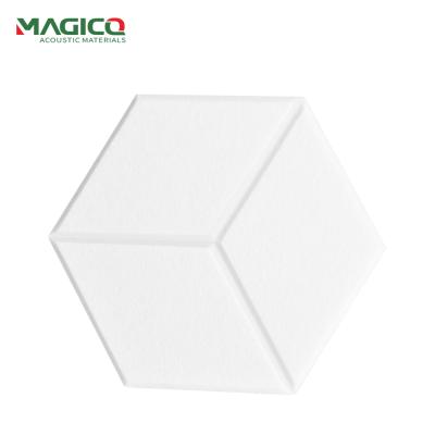 China Melhorar os interiores com painéis acústicos de fibra de poliéster e painéis de parede acústicos de fibra de PET com design 3D moderno para absorção de som à venda