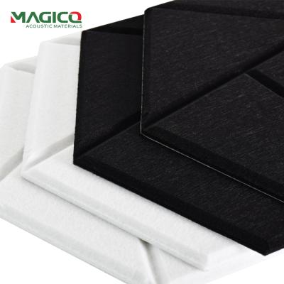 China Improve soundproofing with Polyester Fiber Acoustic Panels PET Fiber Acoustic Wall Panels designed in 3D style for modern interiors for sale