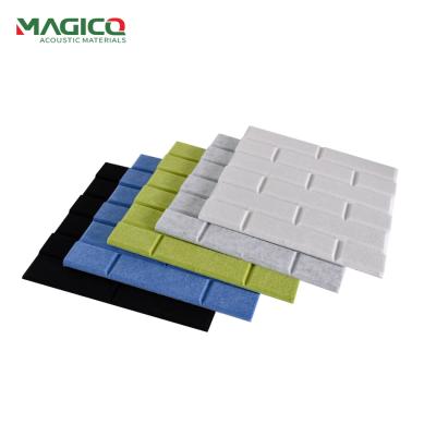 China Polyester Fiber Acoustic Panels with PET Fiber Acoustic Wall Panels provide durable 3D soundproofing and modern wall solutions for sale