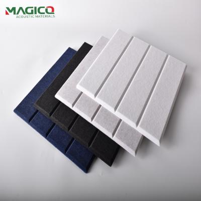 China Interior Wall Covering Polyester Sound Absorbing Panels Grooving Polyester Wall Panels for sale