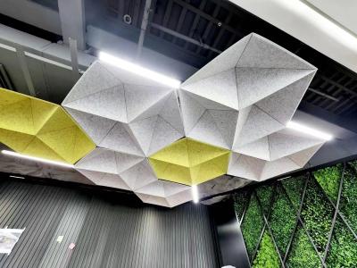 China Six Pointed Star Ceiling Panels Custom PET Ceiling Tiles Stylish Sustainable and Effective Sound Control Panels for sale