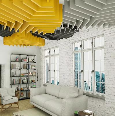 China Ceiling Polyester Fiber Acoustic Panel for Modern Acoustic Solutions Interior PET Panel for sale