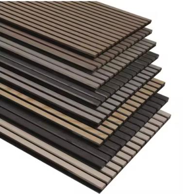 중국 최고의 흡음 목재 슬랫 음향 벽 패널 건축 자재 음향 목재 벽 패널 길이 akupanel 목재 판매용