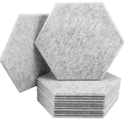 중국 폴리에스터 섬유 흡음 패널 육각형 흡음 패널 흡음 벽 패널 가정 및 사무실 방음 패널 판매용