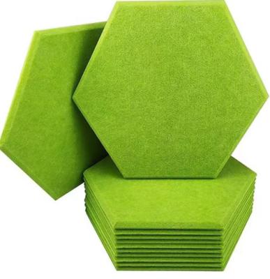 중국 폴리에스터 섬유 흡음 패널 녹색 벽 패널 육각형 폴리에스터 흡음 패널 DIY 펠트 흡음 패널 판매용