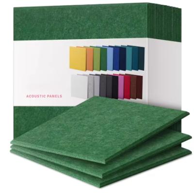 중국 폴리에스터 섬유 흡음 패널 녹색 회색 흡음 벽 패널 장식 방음 벽 패널 판매용