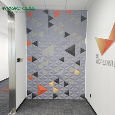 China Urban Renovation Projects Accelerate Adoption Of 3D PET Acoustic Wall Panels For Improved Sound Control for sale