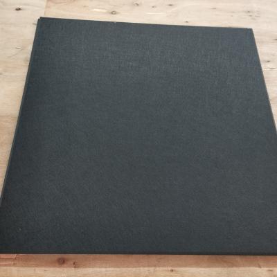 China 600*600mm Polyester Fiber Acoustic Panel Black Self Adhesive PET Board for Wall for sale