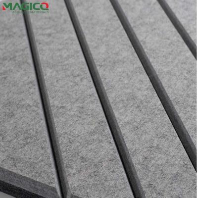 China Grooving Acoustic Fiber Board for Interior Wall Panel Polyester Sound Absorption Felt for sale