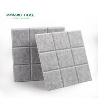 China Striped Square Pattern Polyester Fiber Acoustic Panel for Study Classroom for sale