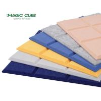 China Striped Square Pattern Polyester Fiber Acoustic Panel for Study Classroom for sale