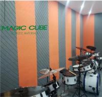 China Long Strip Rectangular Pattern Polyester Fiber Acoustic Panel For Full Wall Installation for sale