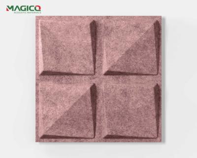 China Customized Polyester Fiber Acoustic Panel 3D Eco Friendly For Office Building for sale
