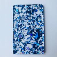 China Blue Glitter PMMA Acrylic Sheet Panel For Furniture Decoration for sale