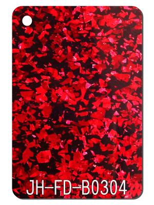 중국 4ftx8ft 빨간 검은 덩어리는 아크릴 시트 맞춘 집 장식을 반짝반짝 빛납니다 판매용