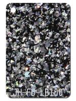 China 1040x620mm bedeckt silbernes schwarzes Klumpen-Funkeln-Acryl Heimwerken-Dekor zu verkaufen