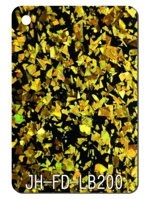 China 1040x620mm Gold Black Glitter Acrylic Sheets Impact Resistance for sale