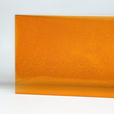 China 1/8'' Orange Candy Color Glitter Acrylic Sheets Laser Cut For Crafts for sale