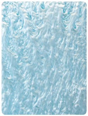 China Grueso de acrílico de la hoja 3m m del molde del plexiglás de la perla que vetea azul clara en venta