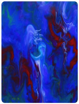 China Deep Blue Oil Painting Pattern Acrylic Sheet 1/8 inch For Decoration à venda
