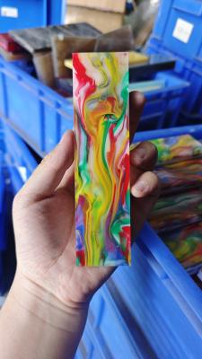 China Custom Acrylic Knife Handle Material Thick Pearlescent Marbled Acrylic Sheet Blanks for Kitchen Knife Outdoor Knife Handle Scale for sale