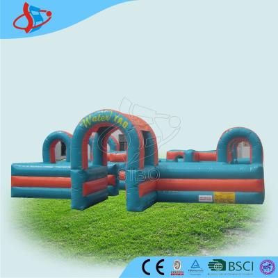 China Jogos infláveis dos jogos da água da certificação do UL, os verdes e os alaranjados de 0.9mm do PVC dos esportes à venda