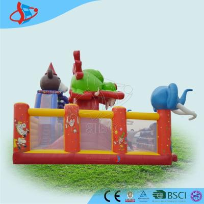 中国 ビジネス使用料のための巨大でおかしい子供の膨脹可能な運動場の跳躍の青 販売のため