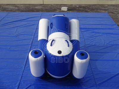 中国 白く青く膨脹可能なシーソーのプールの浮遊物コマーシャルによって補強されるポリ塩化ビニール 販売のため