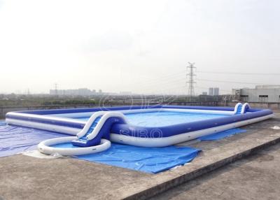 中国 青い娯楽かかわっている水プールの環境が付いている膨脹可能な水公園 販売のため