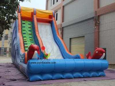 China Outdoor Cartoon Shark Inflatable Slide strong pvc giant water slide for sale slide-166 for sale