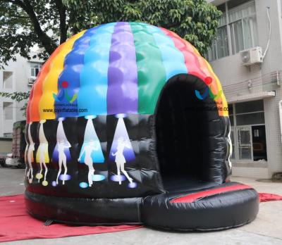 China Kids Adults Music Party Disco Dome Bounce House With Light Hook Made of Best Pvc Tarpaulin for sale
