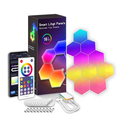 China 5V 10W RGB Wall Lamp Polygon Smart Light Panels With Bluetooth for sale