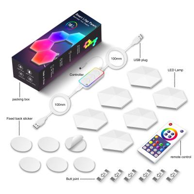 Cina ABS Triangolo LED Panelli di luce Potenza 10W Lampade RGB montate a parete in vendita