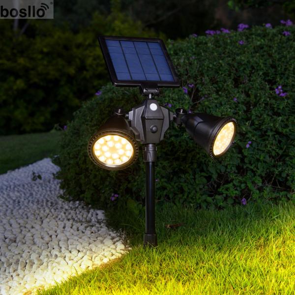 IP65 Waterproof Solar Induction Lamp Warm Light 3000K 3.7V 2600mA