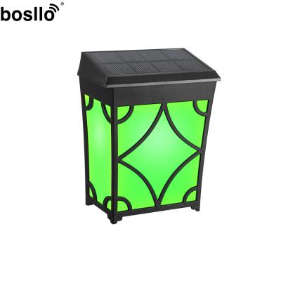 Cina Ambrato colore RGB LED luci esterne 1.2V 1300mAh luce solare a parete in vendita