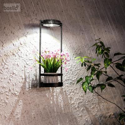 Cina Decorazione di pareti esterne semplificata con lampade a parete solari nere Tempo di lavoro 8-10 ore in vendita