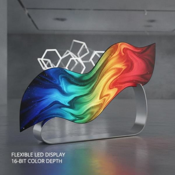 Quality Flexible LED Display Screen Offering 16 bit Color Depth Ideal for Creative Content Display and Interactive Installations for sale