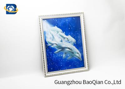 Cina Le alte immagini lenticolari del delfino della definizione 3D con lo PS bianco incorniciano/logo in vendita