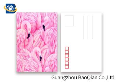 Cina Cartolina lenticolare di stampa di immagine del fenicottero Loverly, 3D dimensione lenticolare dell'immagine 11x16cm in vendita