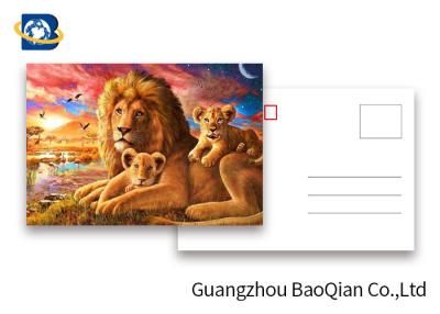 Cina Ricordo lenticolare delle cartoline 3D del modello 3D del leone per il regalo turistico di promozione in vendita