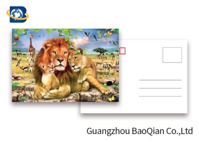 Cina Ricordo lenticolare delle cartoline 3D del modello 3D del leone per il regalo turistico di promozione in vendita